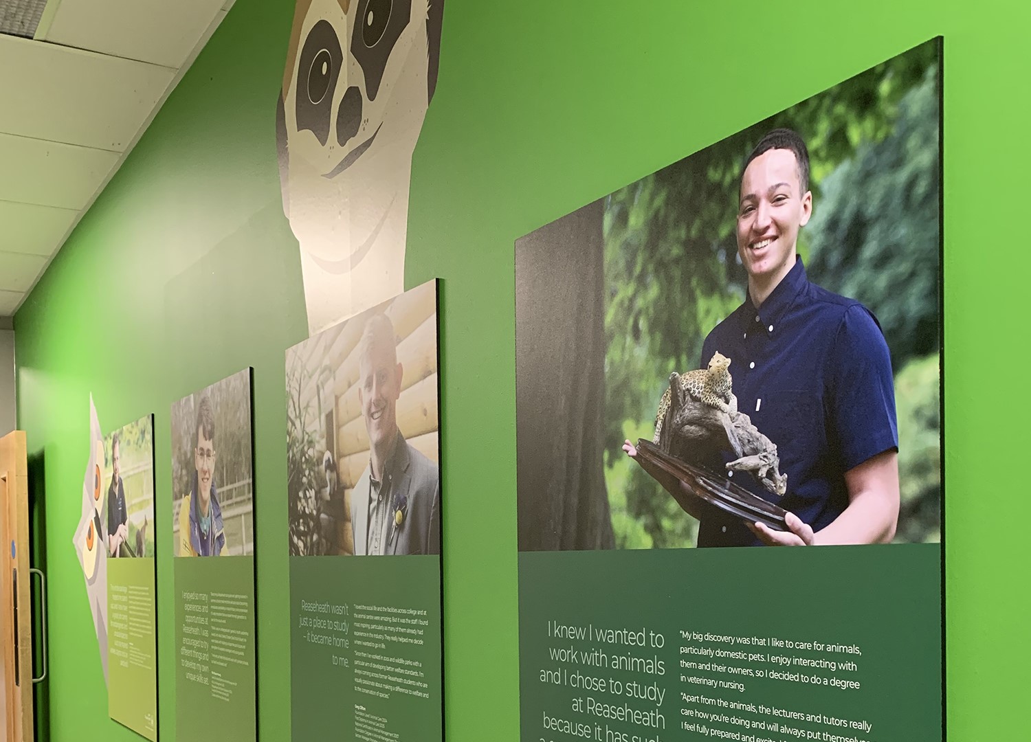 Wall Graphics For Reaseheath College Zoo - Johnsons Printers